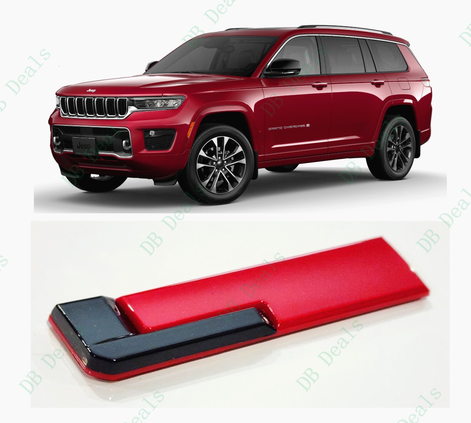 1PC Gloss Black Red Rear L Emblems Letter Badge 2021+ Jeep Grand ...