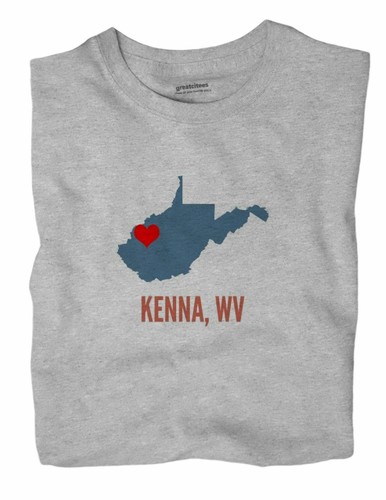 Kenna West Virginia WV T-Shirt HEART | eBay