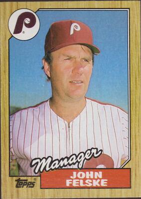 1987 Topps John Felske Manager #443 Philadelphia Phillies Baseball | eBay