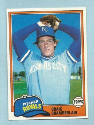 1981 Topps Baseball Craig Chamberlain #274 Kansas City Royals NM/MT SET ...