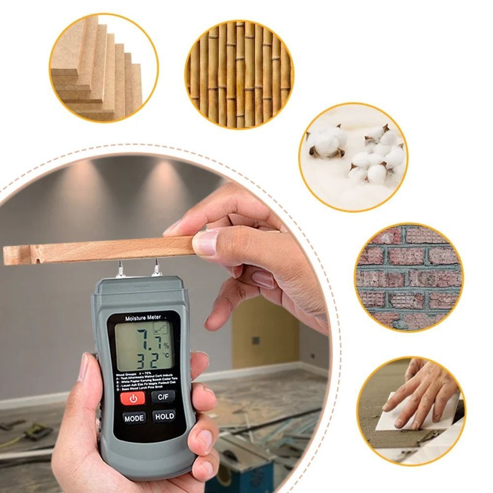 Accurate Wall Moisture Detector Hygrometer Timber Damp Detector ...