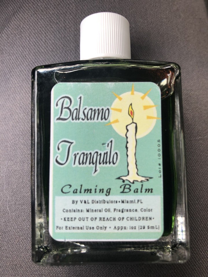 Oil,Aceite BALSAMO TRANQUILO, CALMING Balm religion yoruba Wicca 1 Free ...