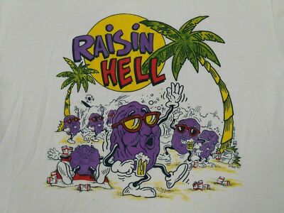 Rare The California Raisins Raisin Hell Cotton White Men S-234XL T ...