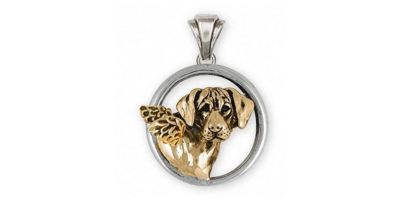 Rhodesian Ridgeback Angel Pendant Jewelry Silver And 14k Gold Handmade ...