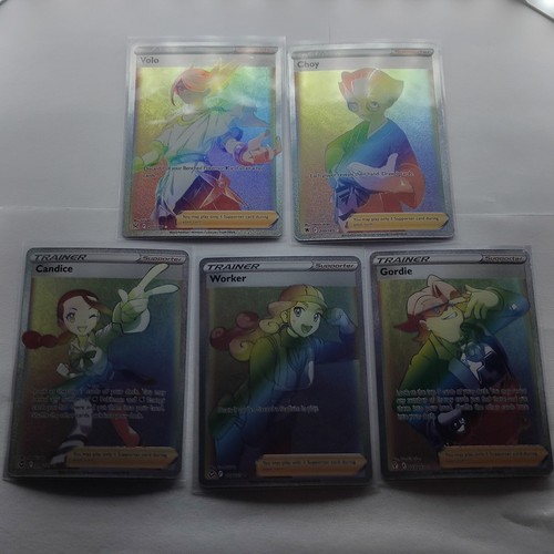 Pokémon TCG Trainer Supporter Foil Volo, Choy, Candice, Worker, Gordie ...