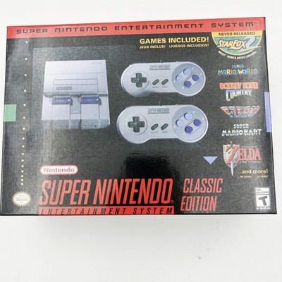 Super Nintendo Classic Mini Entertainment System SNES Included 21 Games ...