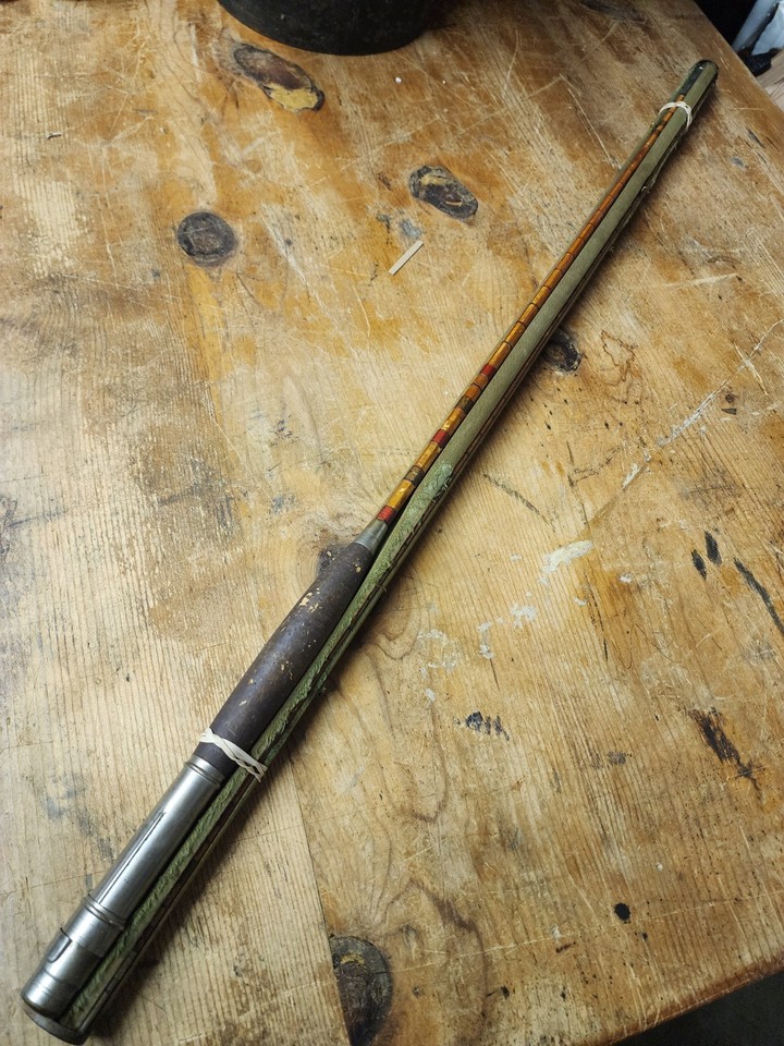 Antique Split Cane Bamboo Fly Fishing Rod c1895-1910 W/custom Fitted ...