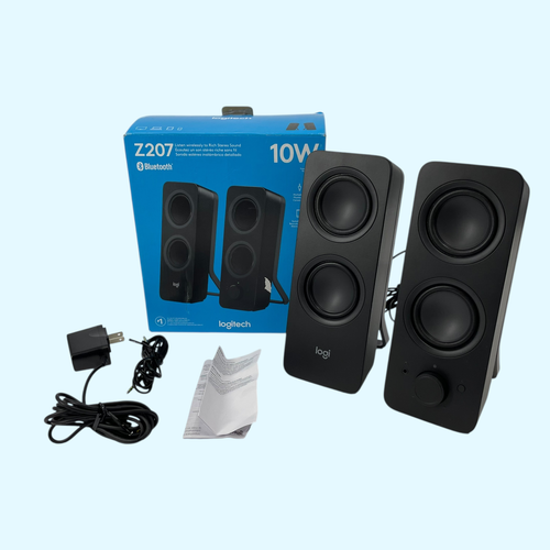Logitech Z207 2.0 Stereo Computer Speakers with Bluetooth Black #U5360 ...