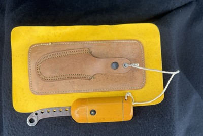 WWII U.S. Navy / Air Force Survival Raft Knife w/ Leather Sheath ...