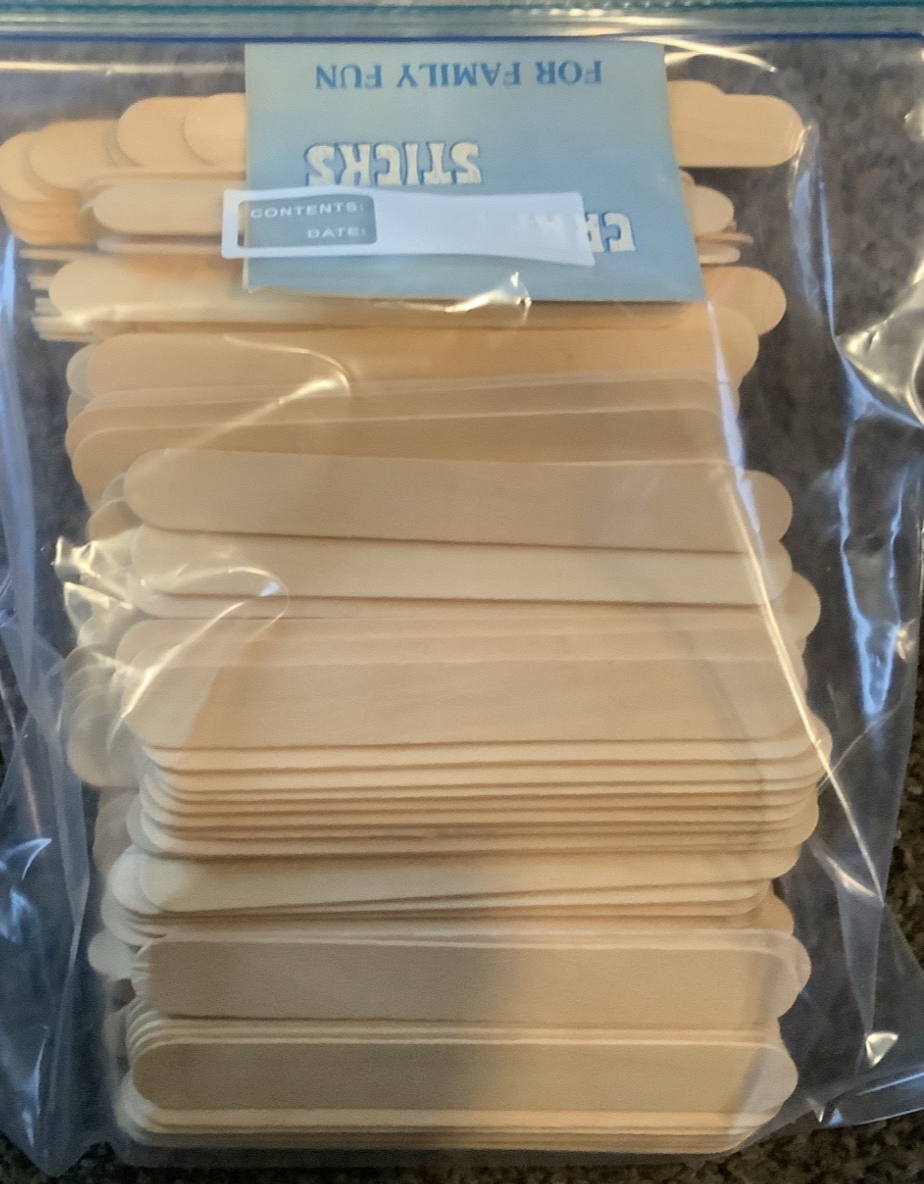 150 Pcs Jumbo Wooden Craft Sticks Popsicle Stick 6” Long x 3/4”Wide ...