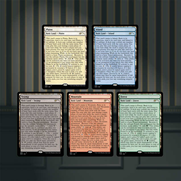 Secret Lair FULL TEXT LANDS Factory Sealed Free Shipping mtg | eBay