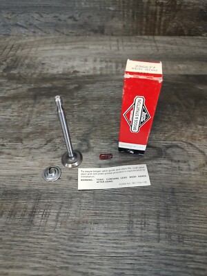BRIGGS & STRATTON ENGINE INTAKE VALVE AND RETAINER. 296677 *NEW OEM ...