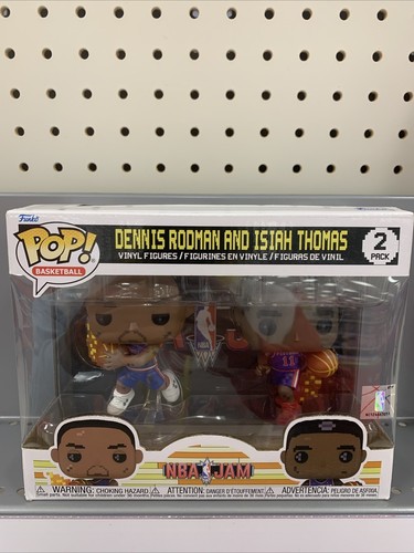 Funko Pop! Basketball NBA JAM Dennis Rodman & Isiah Thomas 2-Pack Vinyl ...