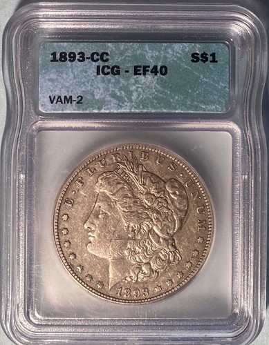 1893-CC Morgan Dollar Key Date ICG EF40 — Carson City Key; 677,000 ...