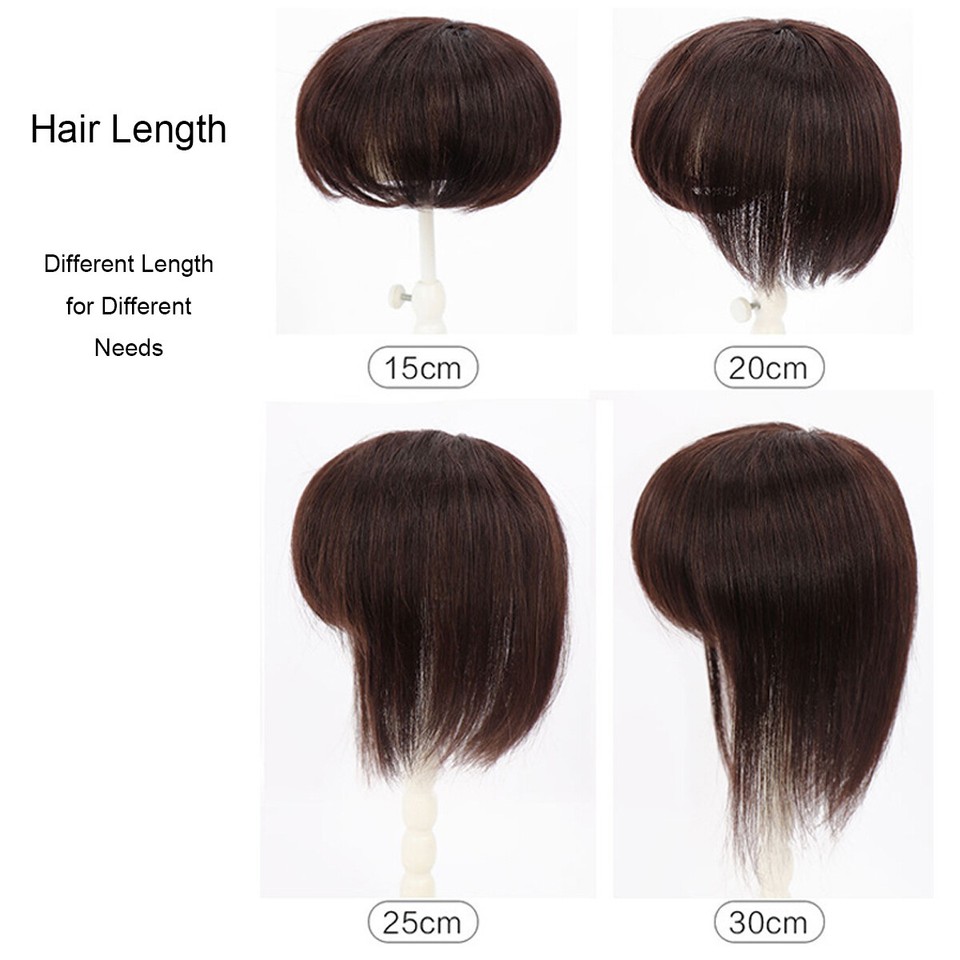 100% Human Hair Topper Large Cover Toupee Clip in Hairpiece Top Pieces ...