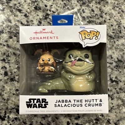 HALLMARK JABBA THE HUTT & SALACIOUS CRUMB ORNAMENT 2024 JEDI FUNKO POP ...