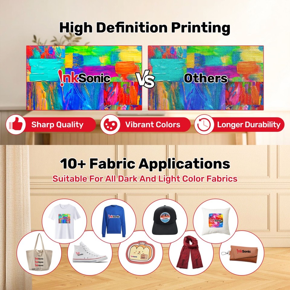 InkSonic L1800 A3+ 13"/33cm DTF Printer+Oven+Laptop, for T-shirt ...