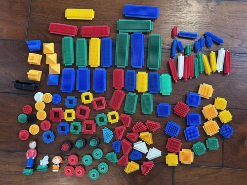 Vintage Playskool Bristle Blocks & Battat People- Mom, Child, Dog | eBay