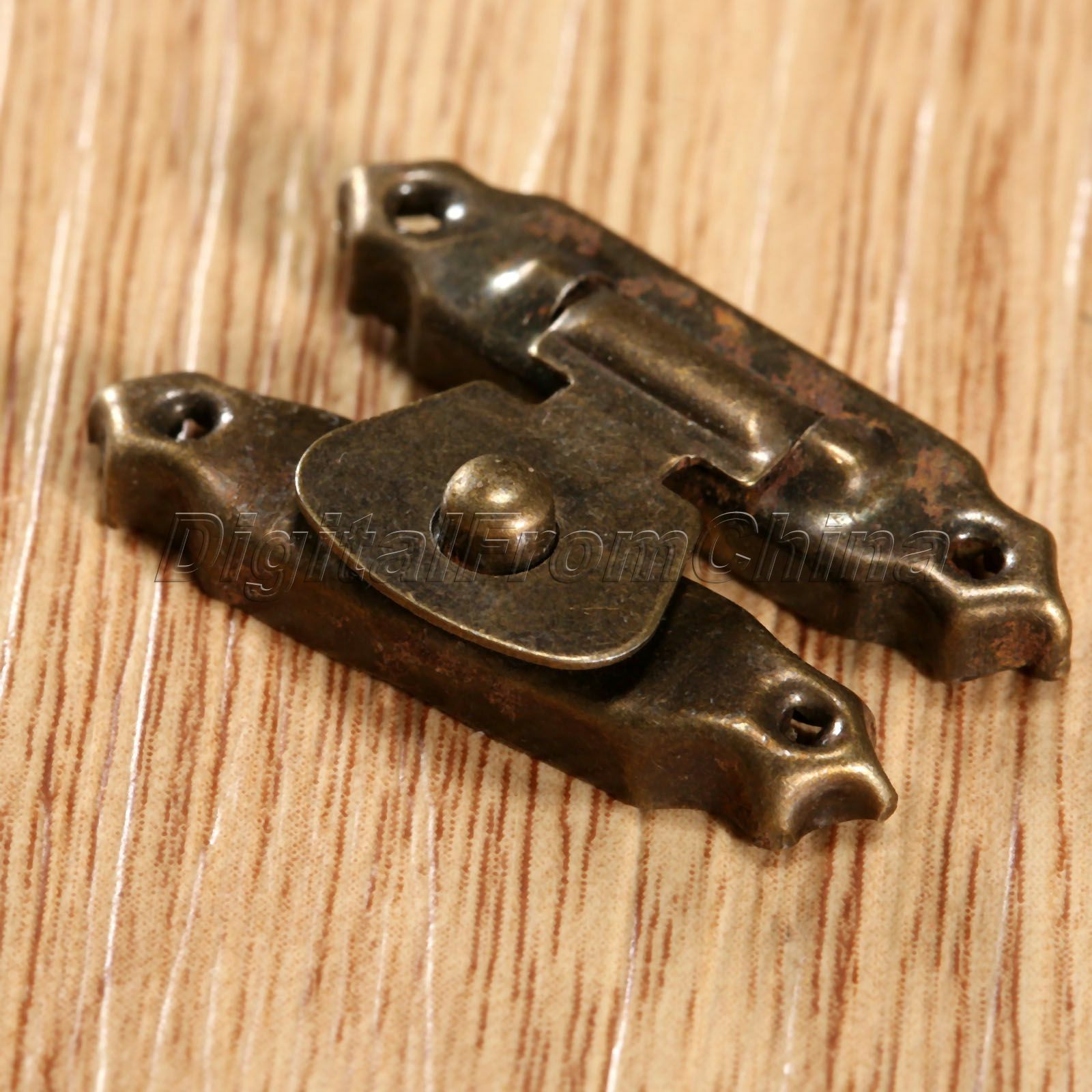 Antique Bronze Gold 5/10Pcs Mini Hasp Latches Jewellery Box Wooden Case ...