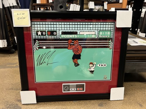 Mike Tyson "Punch Out" Signed Autographed Photo Controller 16x20 Framed ...