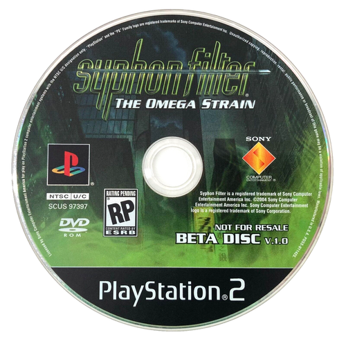 Syphon Filter: The Omega Strain SONY PlayStation 2 PS2 NFR Beta Disc V ...