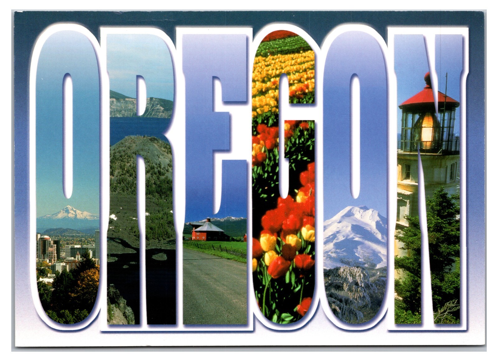 Vintage 1990s- View of The State of Oregon- Portland, Oregon Postcard ...