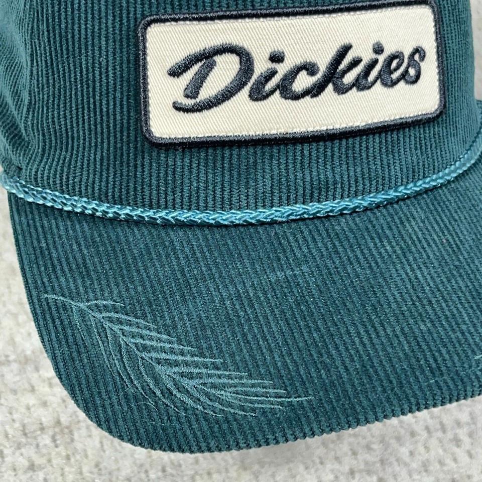 Dickies Trucker Hat Cap Green Corduroy Patch Rope Retro Adjustable ...