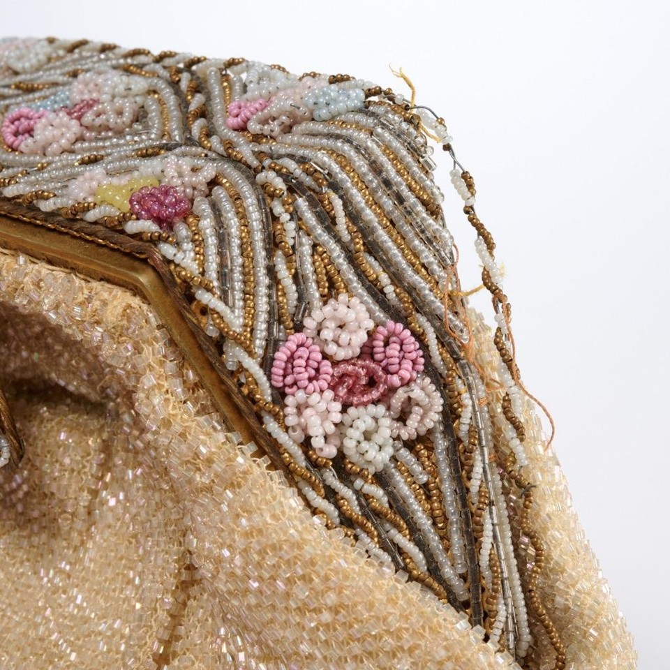Antique Beaded Evening Clutch Purse Vintage Josef Handmade France Deco ...