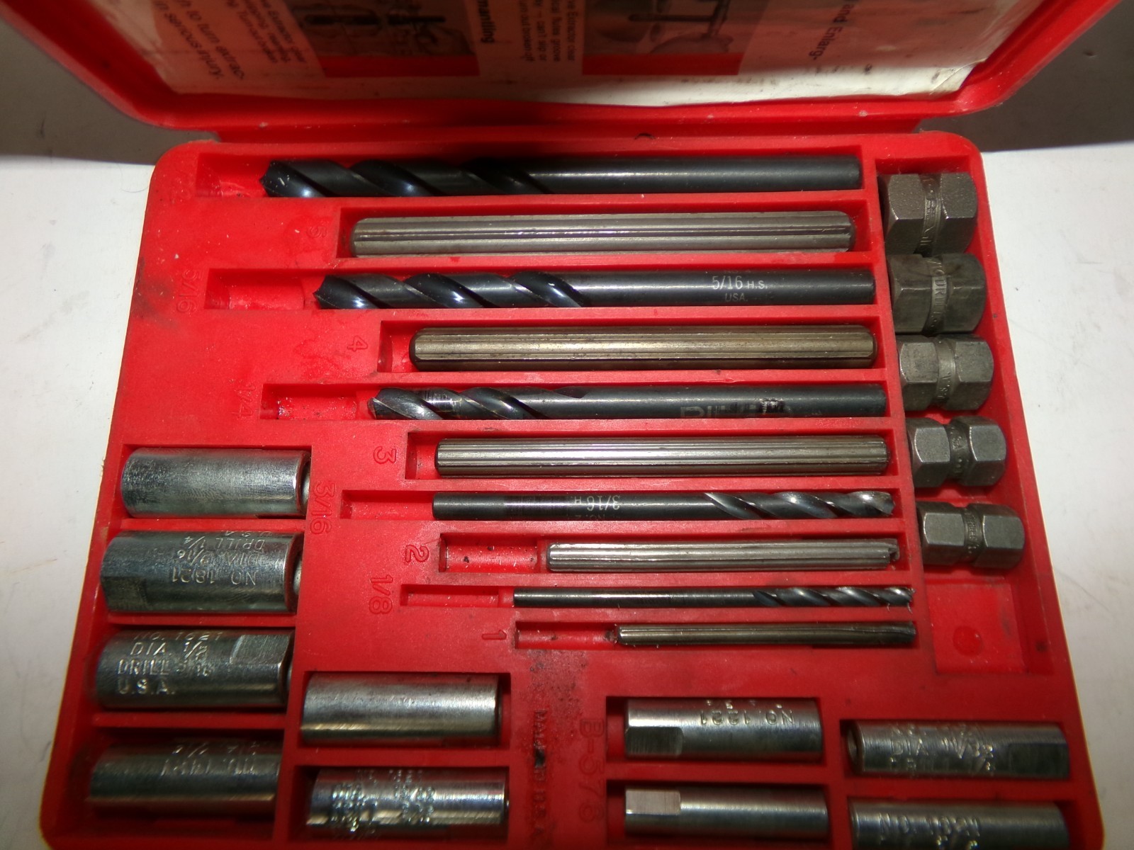 VINTAGE BLUE POINT SNAP ON NO. 1020 SCREW EXTRACTOR REMOVER SET NO. 10 ...