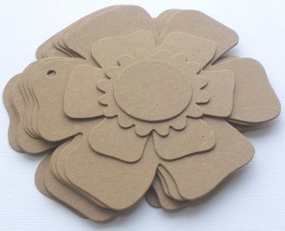 FLORAL CHiPBOARD ALBUM KIT - Flower Pages Raw Bare Unfinished Die Cuts ...