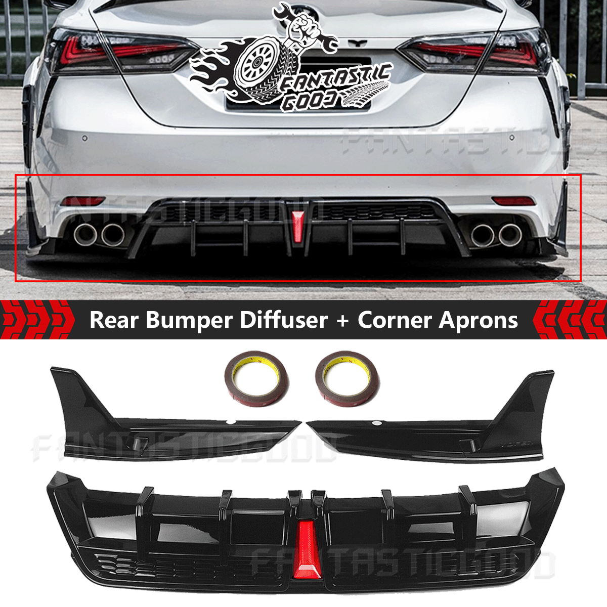 For Toyota Camry SE XSE 2018-2023丨Yofer V2 Rear Bumper Diffuser ...