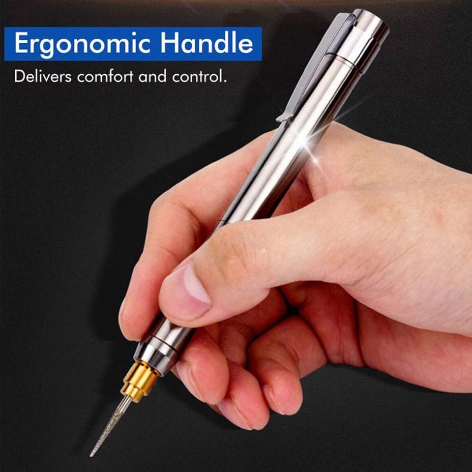 Electric Micro Engraver Pen Engraving Tool Mini DIY Metal Glass Ceramic ...