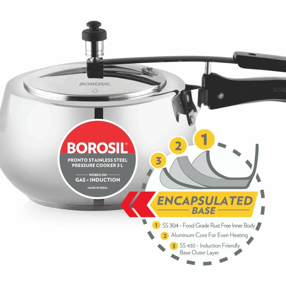 Borosil Pronto Induction Base Stainless Steel Nepal | Ubuy
