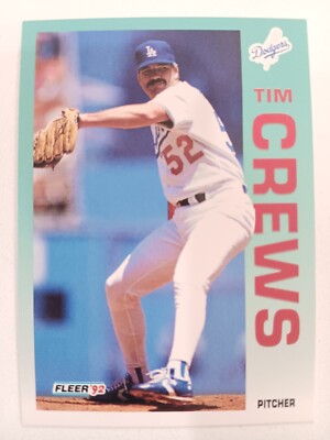 TIM CREWS LOS ANGELES DODGERS 1992 FLEER BASEBALL CARD #452 | eBay