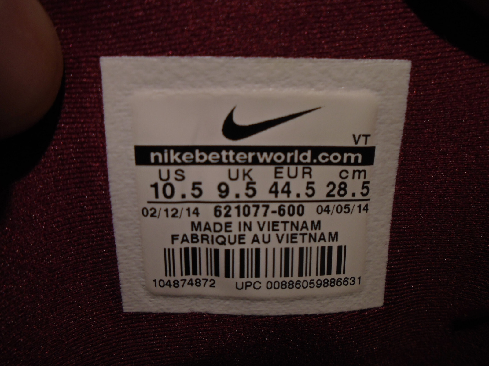 NIKE AIR MAX 2014 RUNNING GARNET BURGUNDY PUNCH PINK MANGO INFRARED 90 ...