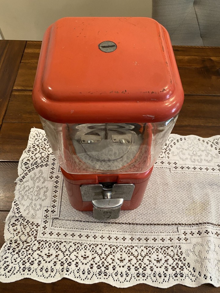 Vintage Oak Acorn Glass Globe Candy vending machine | eBay