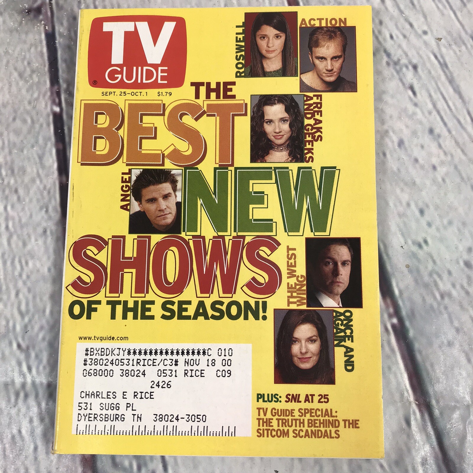 Vintage 1999 Sept 25 - Oct. 1 TV Guide - The Best New Shows of the ...