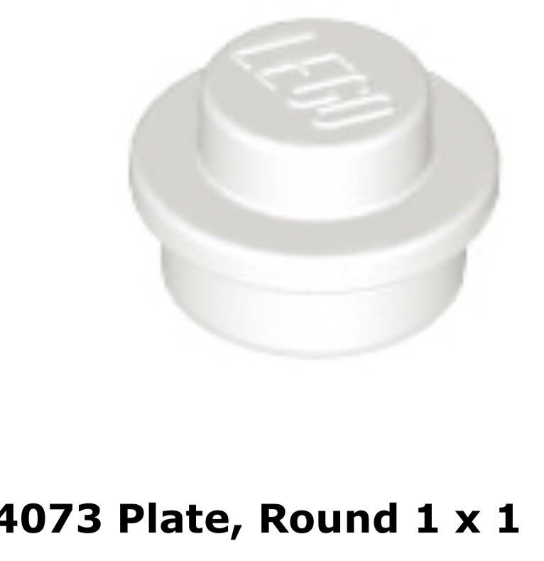 Lego 1x 4073 White Plate, Round 1 x 1 6209 | eBay