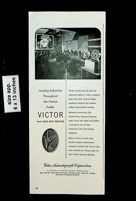1949 Victor Movie Projectors Animatograph Vintage Print Ad 26443 | eBay