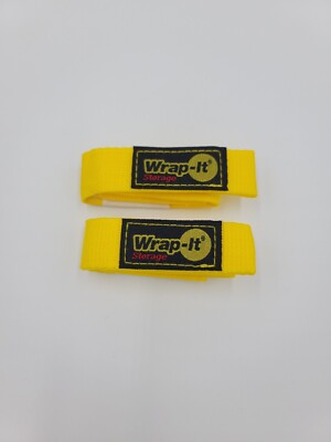 Wrap-It Storage Quick-Strap Cord Wraps, 12 Inch (2 Pack) Yellow - Hook ...