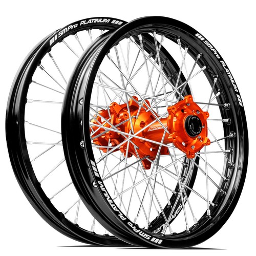 KTM 250 XC-F 2007-2023 SM Pro MX SNR Wheel Set 21/19 Black Rims Orange ...