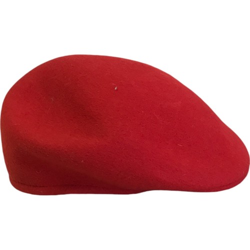 Stetson Cuffley Cap Water Repellent Beret Hat Mens Size L Red Felt Wool ...