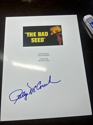 Patty McCormack Signed Photo The Bad Seed Script 8x10 Autograph | eBay