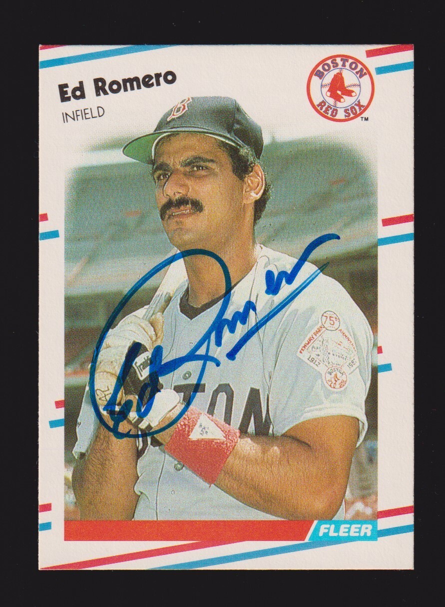 1988 FLEER #362 Ed Romero BOSTON RED SOX SIGNED AUTOGRAPH AUTO COA | eBay