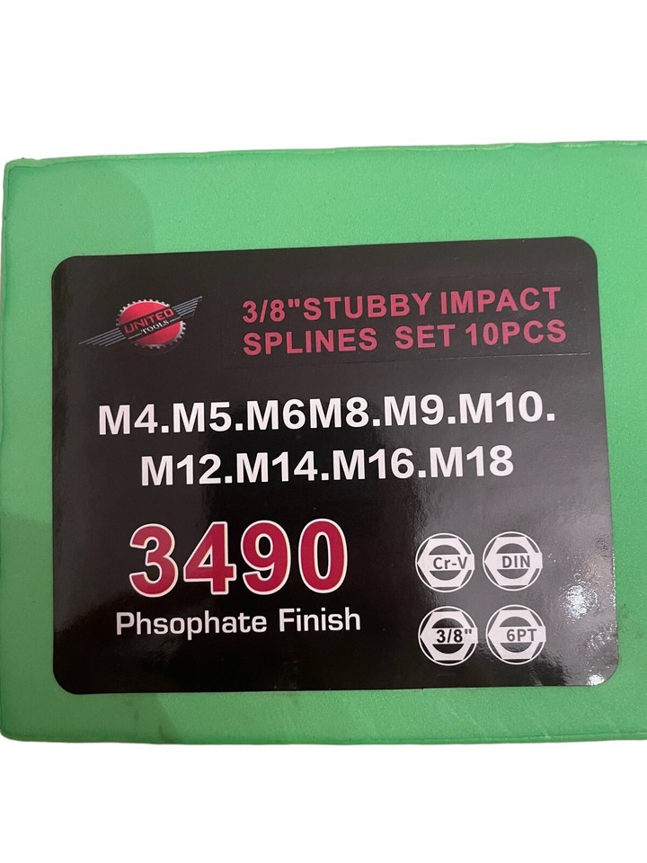 Shallow IMPACT Hex Torx Spline Bit Sockets 3/8" Drive Short Reach Star ...