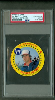 Richard Dotson 1986 Jays Potato Chips Discs White Sox PSA/DNA Encased ...