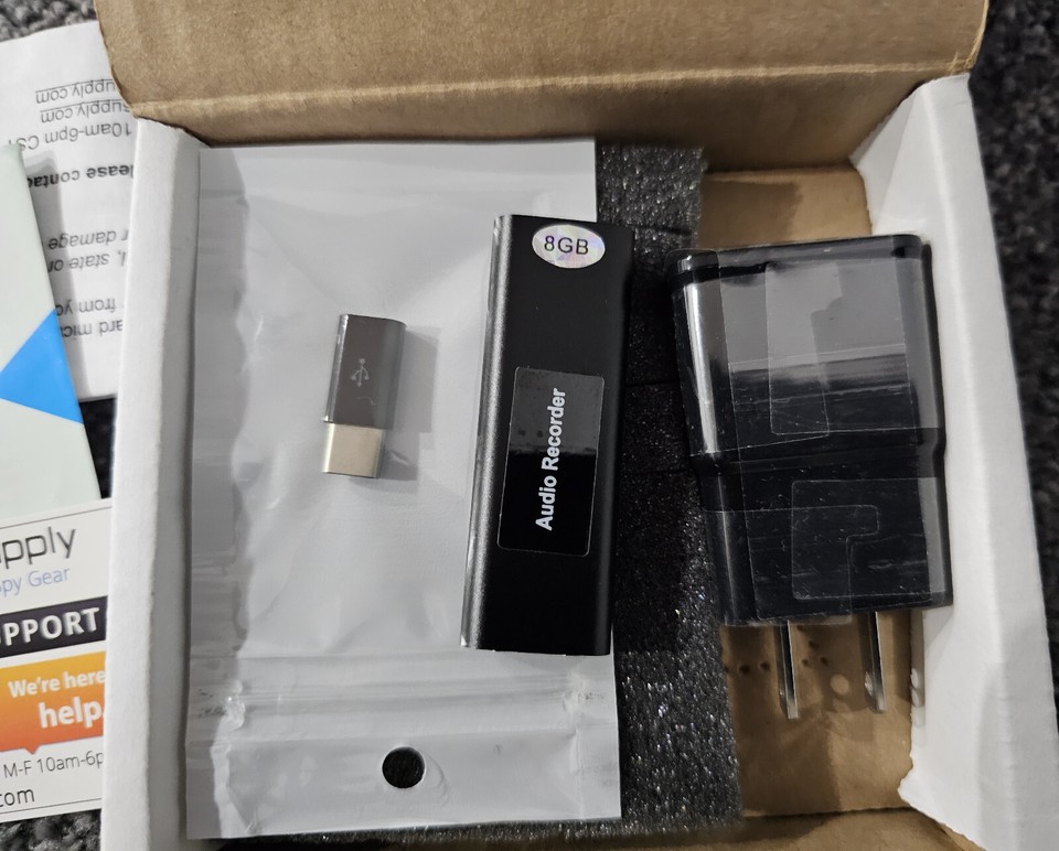 new VOICE ACTIVATED LISTENING DEVICE/Audio Bug 8 GB digital spy ...