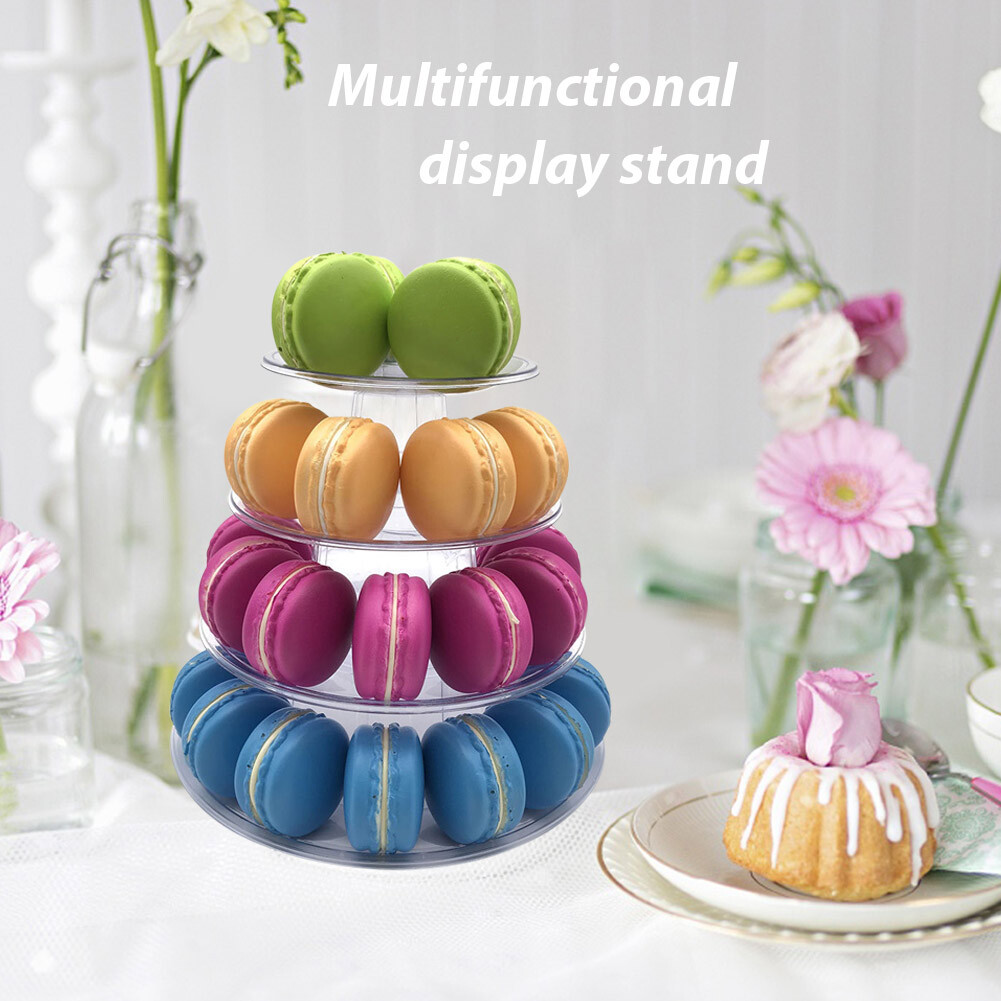 4/6 Tiers Macaron Display Stand Wedding Party Cake Dessert Tower Rack ...