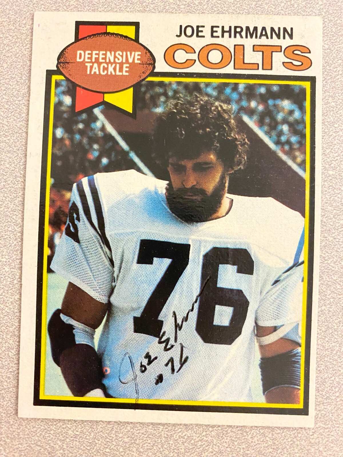 Joe Ehrmann signed BALTIMORE COLTS card 1979 Topps | eBay