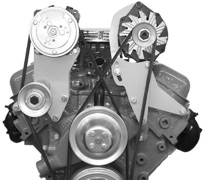 Alan Grove Steel A/C Air Compressor Bracket Big Block Chevy PS Mount ...